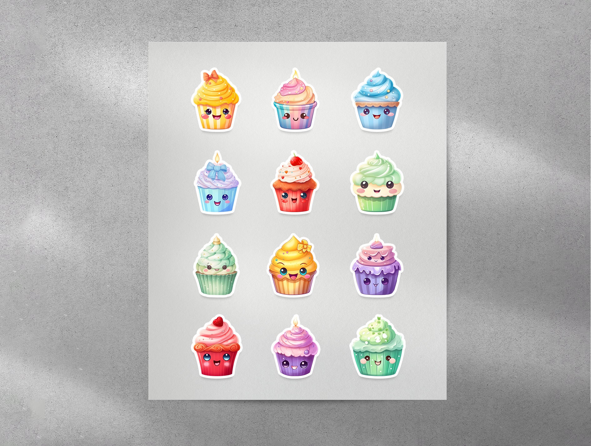 Cupcake Png Sticker Cupcake Sticker Png Sticker Png Bundle - Etsy