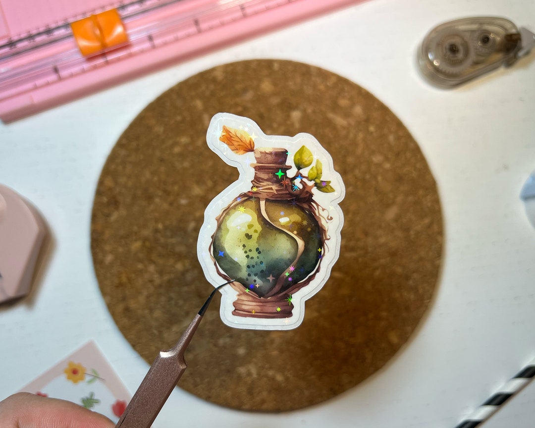 Potion Sticker, Potion Bottle Sticker, Sparkly Potion Sticker, Witchy ...