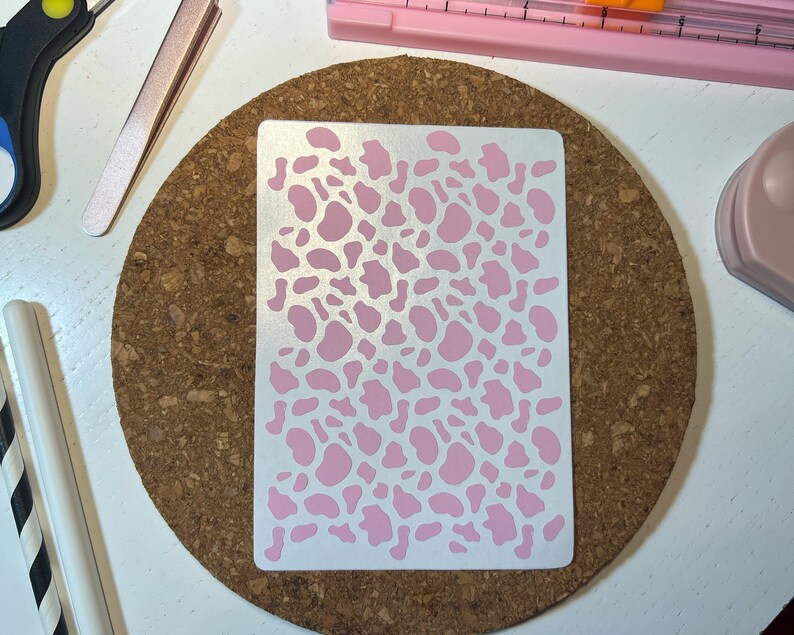 Cow Print Sticker Sheet, Pink Cow Print Stickers, Pink Sticker Sheet ...