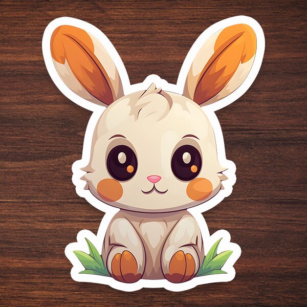 Bunny PNG, Rabbit PNG Sticker, Sticker Png Bundle, Printable Sticker ...