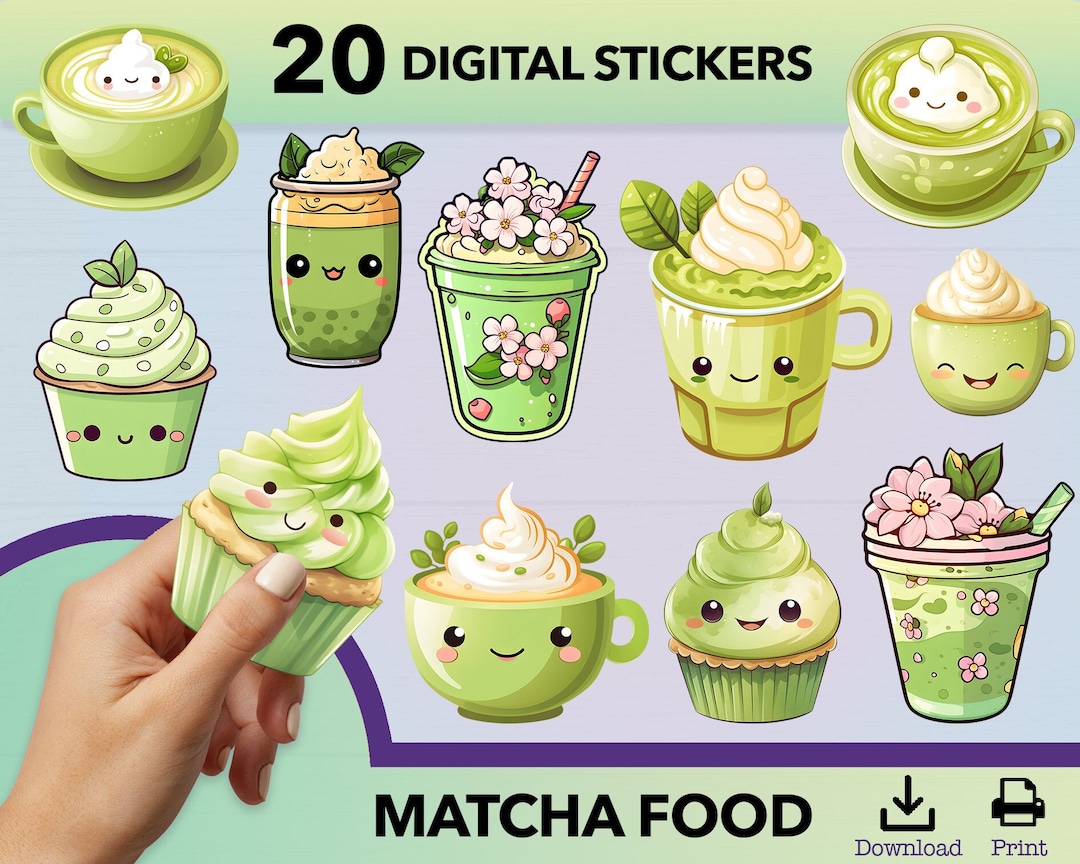 Matcha PNG Sticker, Kawaii Sticker, Matcha Sticker, Matcha Tea Clipart ...