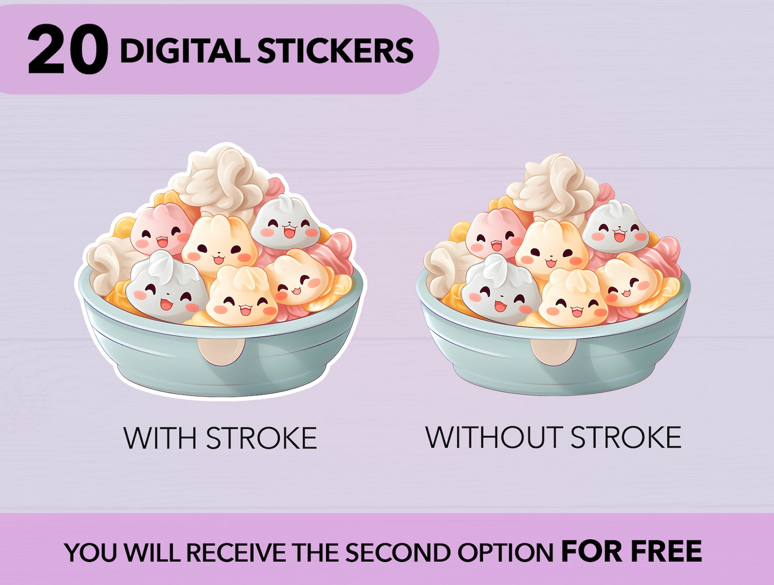 Dumpling PNG, Dumpling PNG Sticker, Sticker Bundle, Printable Sticker ...