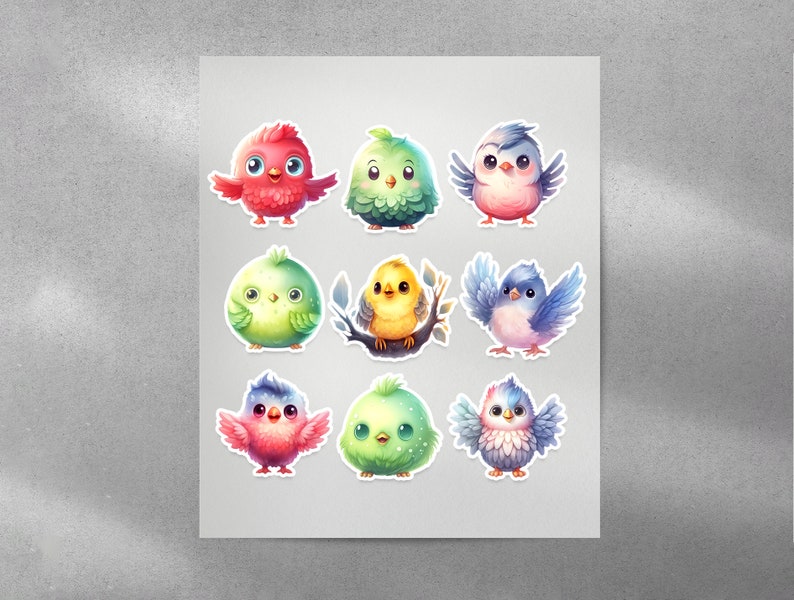 Bird PNG Sticker MEGA BUNDLE Cute Bird Sticker Bird Clip - Etsy