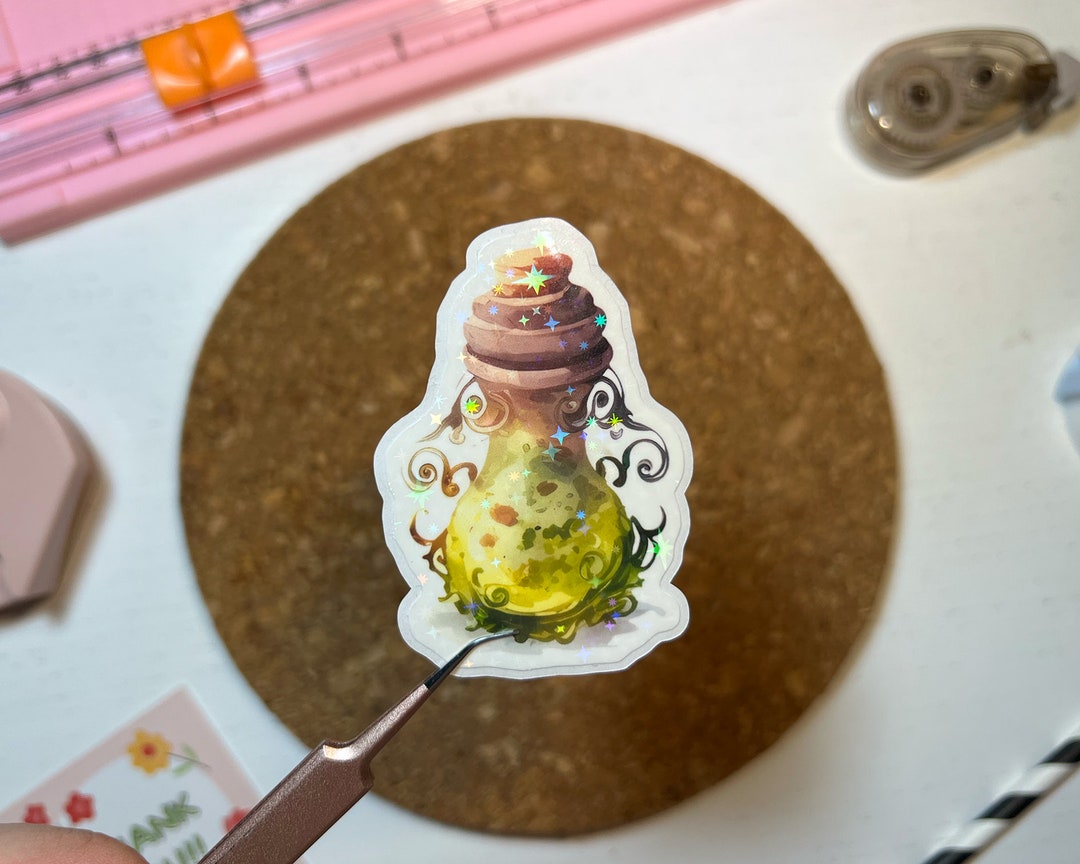 Potion Sticker, Potion Bottle Sticker, Sparkly Potion Sticker, Witchy ...