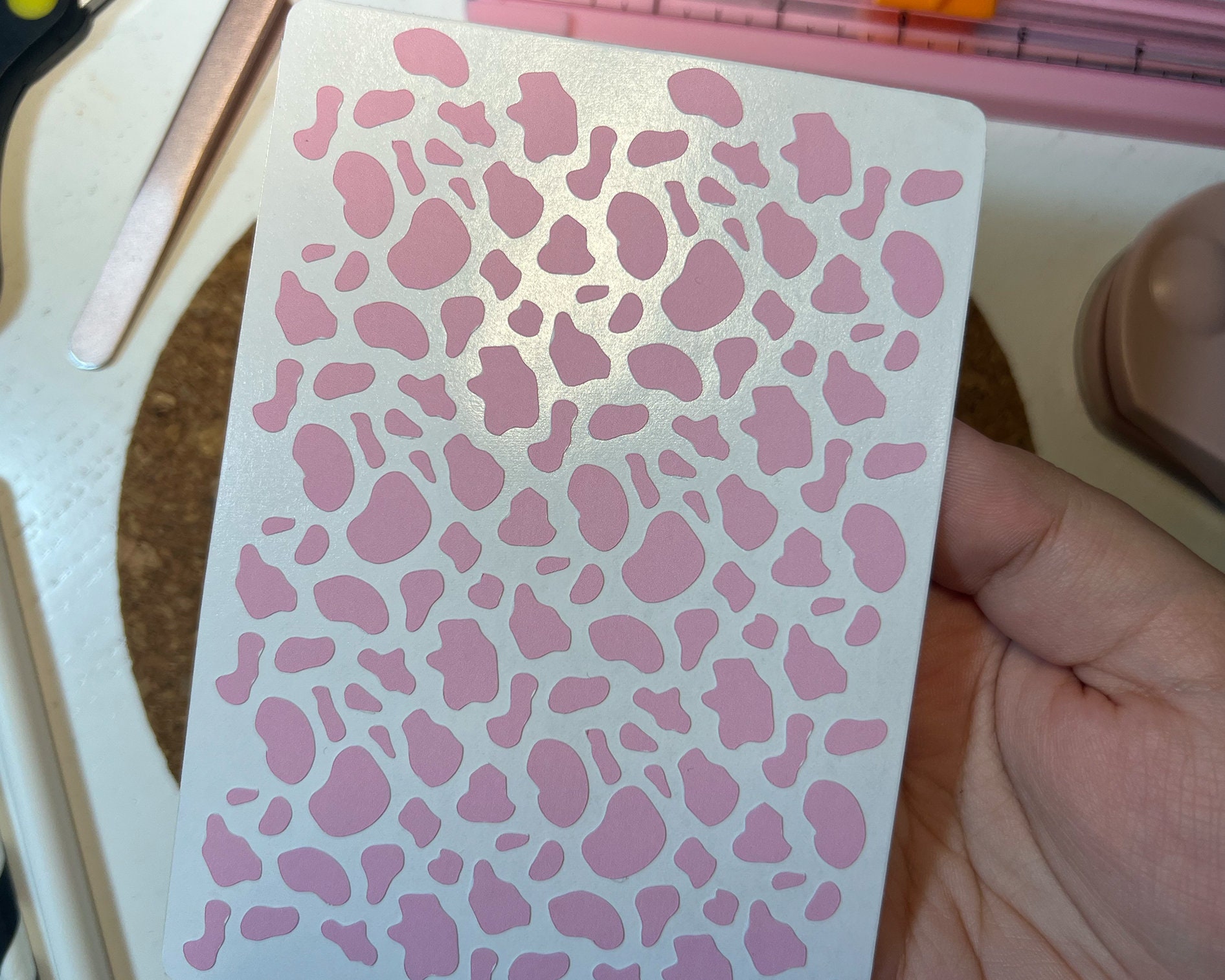 Cow Print Sticker Sheet, Pink Cow Print Stickers, Pink Sticker Sheet ...