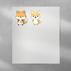 Fox PNG, Fox PNG Sticker, Sticker Bundle, Printable Sticker, Fox ...