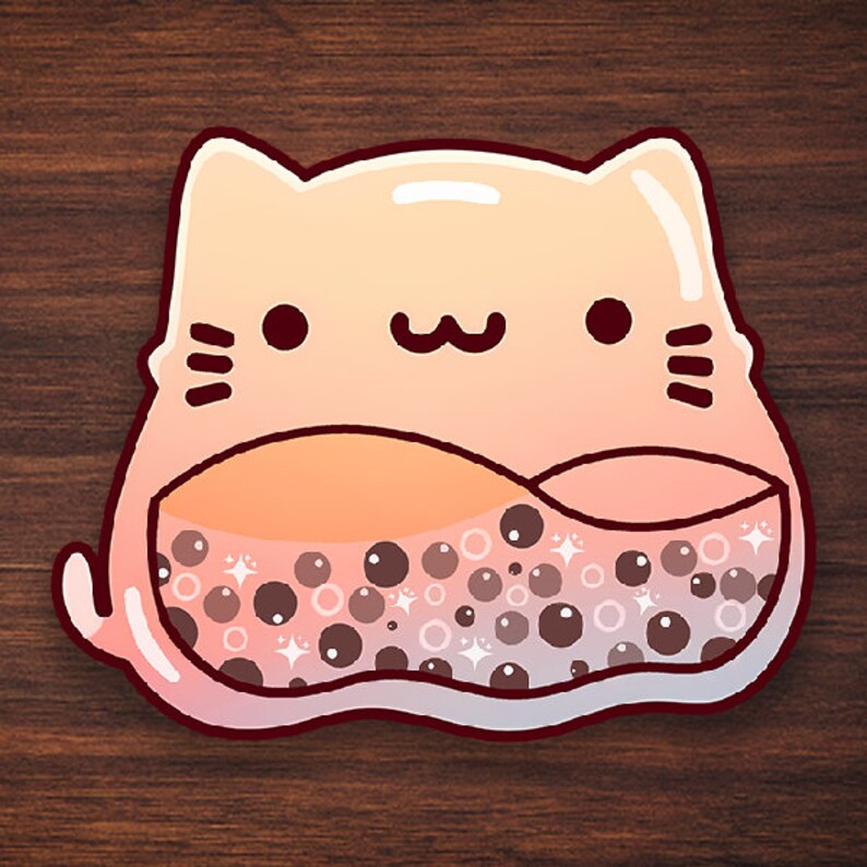 Boba Cat PNG, Bubble Tea PNG Sticker, Sticker Bundle, Boba Tea Sticker ...