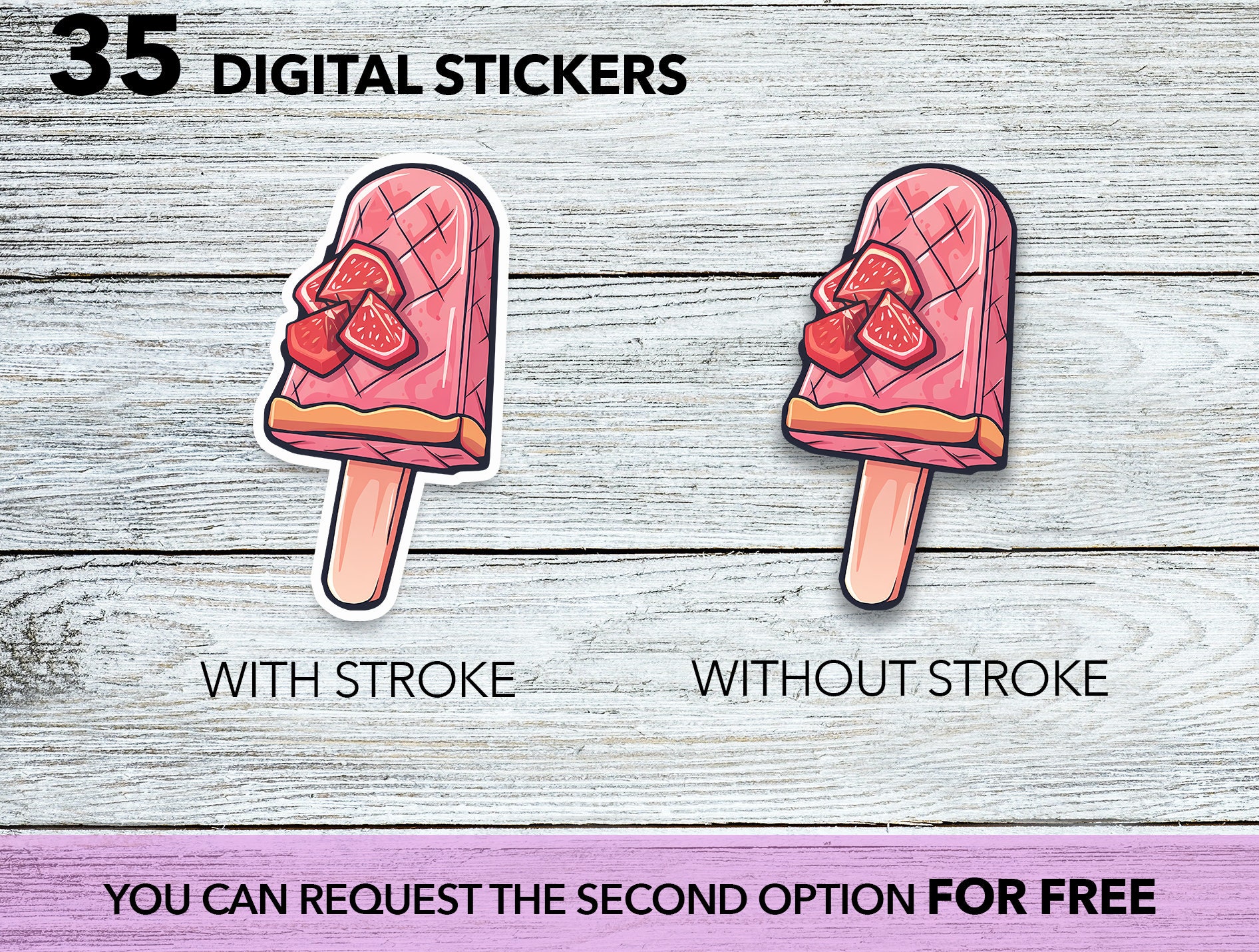 Popsicle PNG Summer Stickers Sticker Png Bundle Printable - Etsy