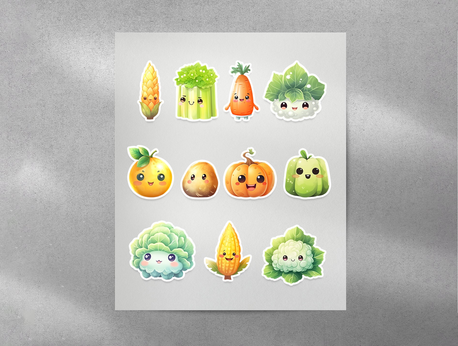 Vegetable PNG Sticker, Vegetables Sticker Png, Sticker Png Bundle ...