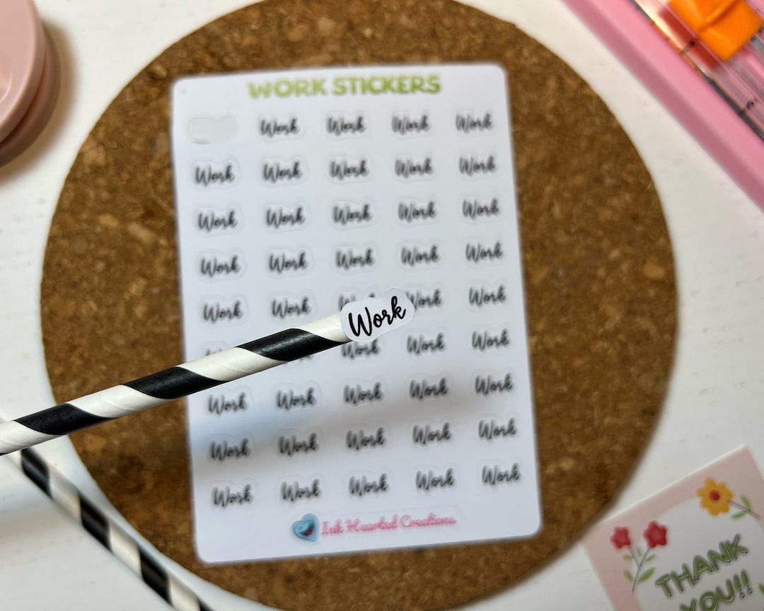 Work Sticker Sheet, Work Life Planner Sticker, Daily Planner Stickers ...