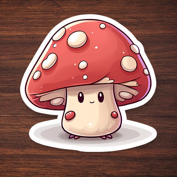 Mushroom PNG Kawaii Sticker Sticker Png Bundle Printable - Etsy