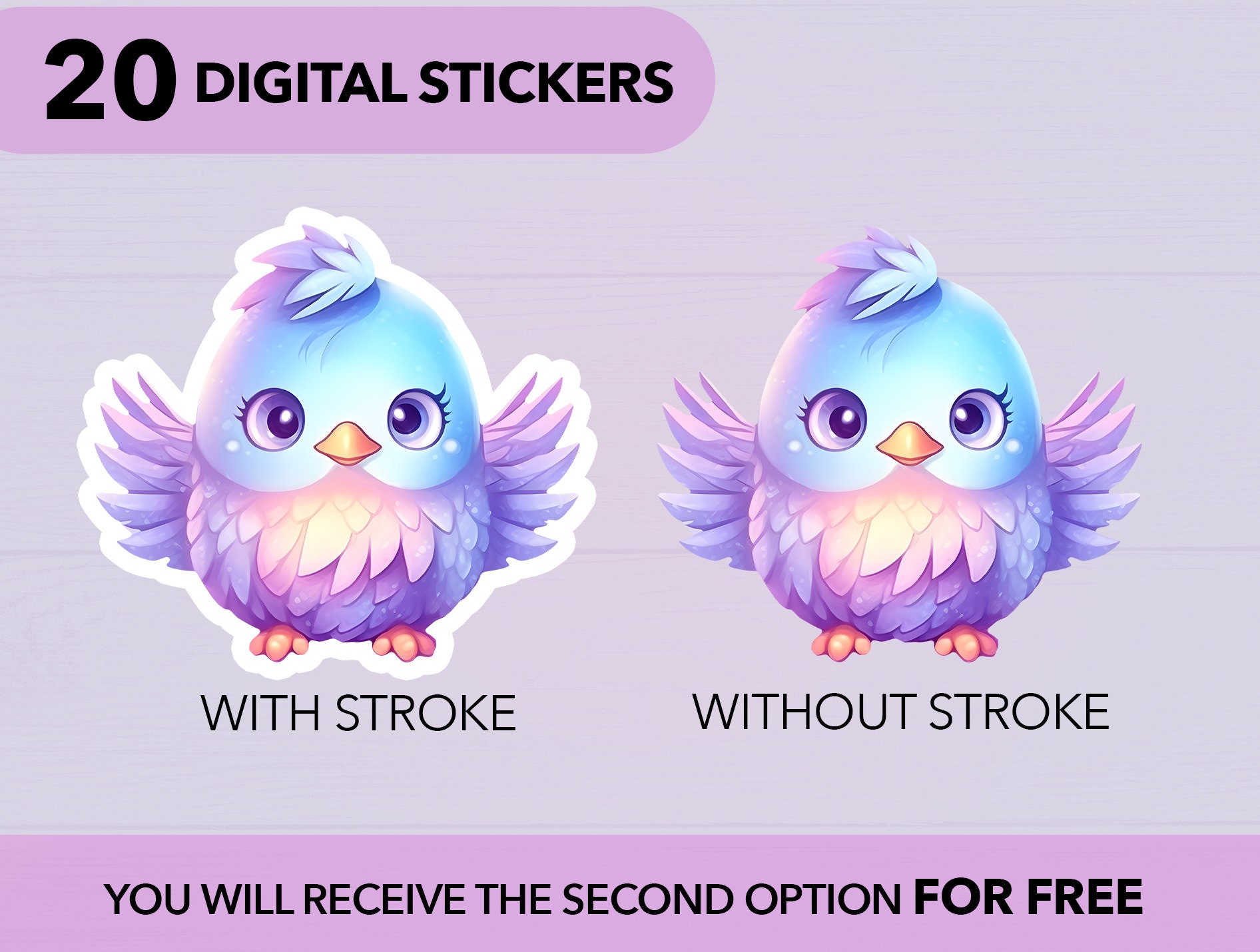 Bird PNG Sticker MEGA BUNDLE Cute Bird Sticker Bird Clip - Etsy