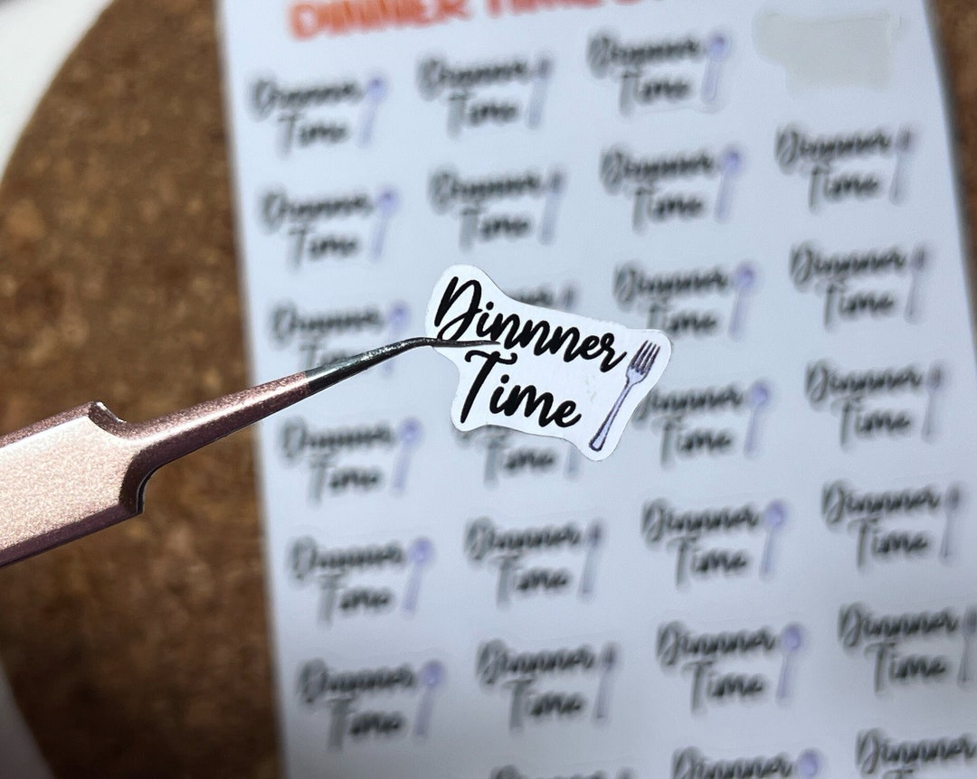 Dinner Time Sticker Sheet Meal Planner Sticker Spoon - Etsy