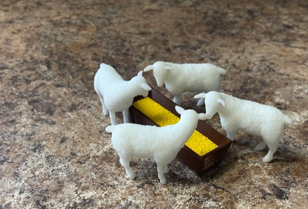 Charming Plastic Toy Sheep Set - Playful Fun for Everyone…. Feeding ...