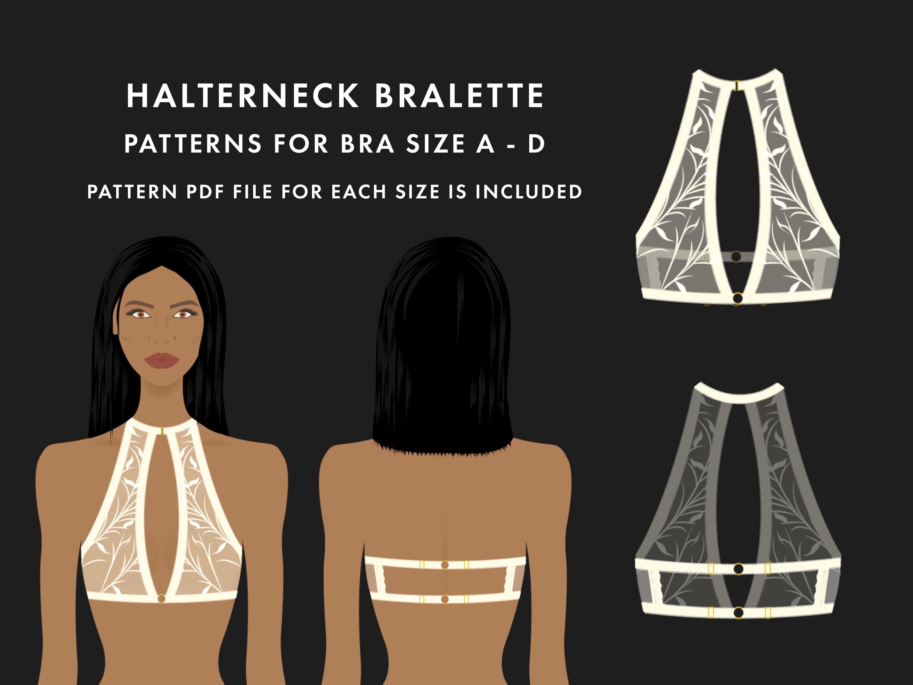 Bralette Sewing Pattern | Bra Sewing Pattern | Lingerie Pattern ...
