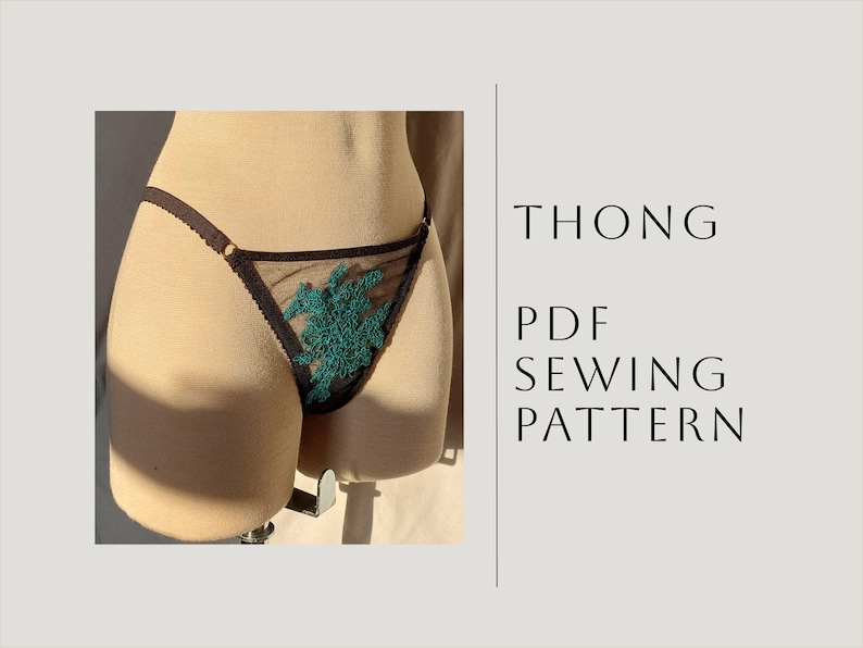 Thong Sewing Pattern | Thong Pattern | Lingerie Pattern | Lingerie Sewing Pattern | Underwear ...