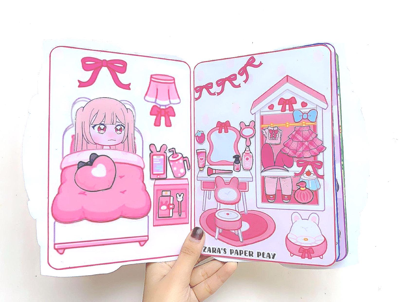 Printable Gacha Doll House: Toca Boca Paper Craft Quiet Book (PDF File ...
