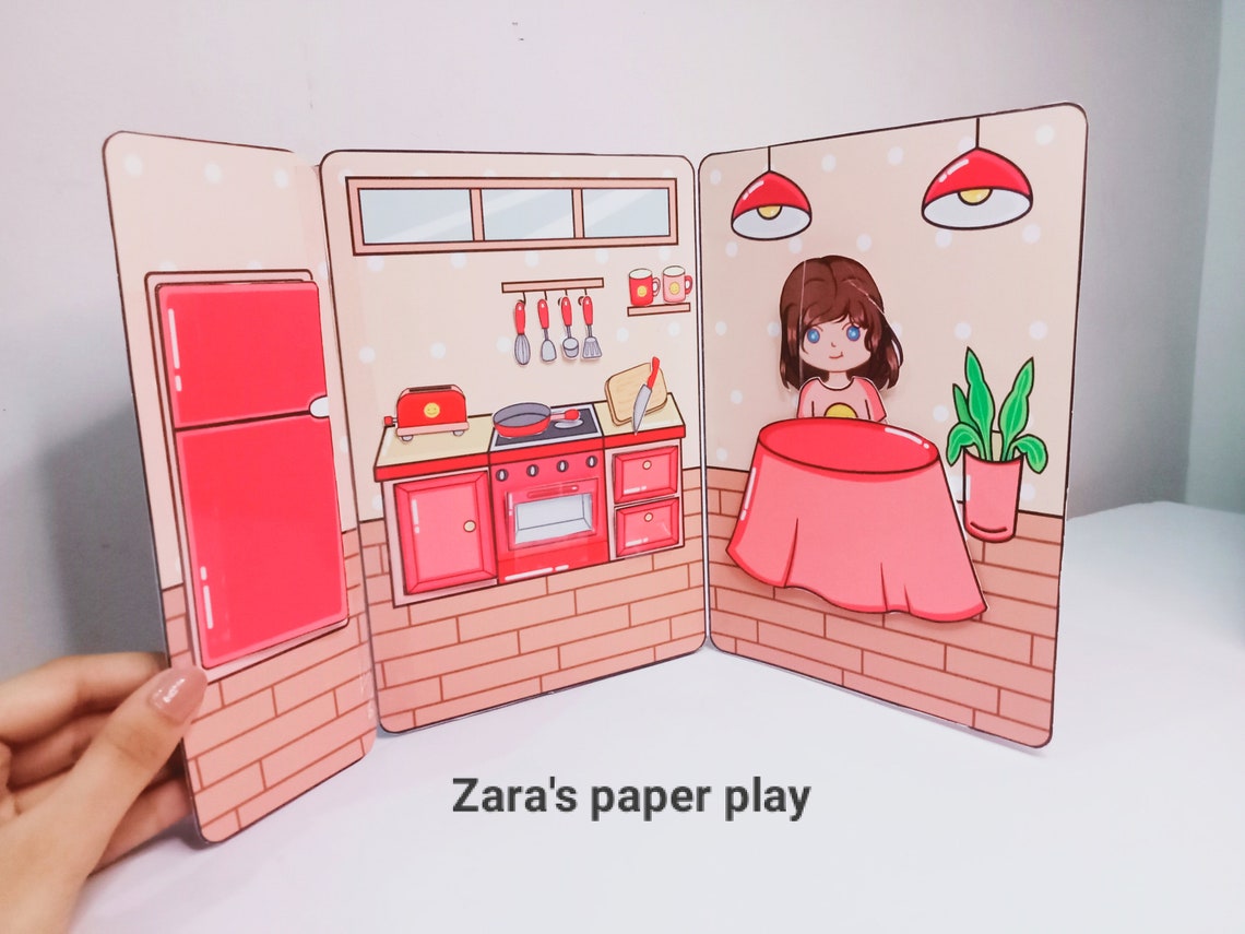 Casa de muñecas de papel de Toca Boca imprimible: Actividad de libro ...