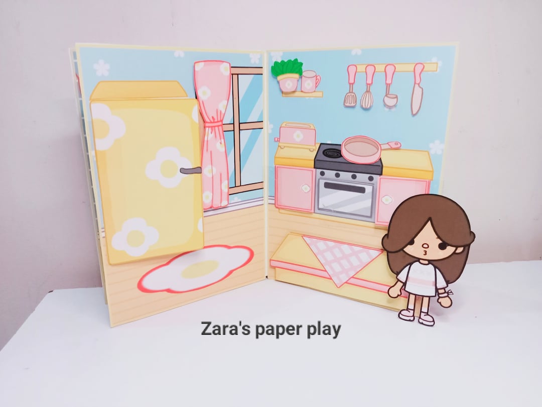 Printable Toca Boca Paper Doll House: Quiet Book Activity (PDF File ...