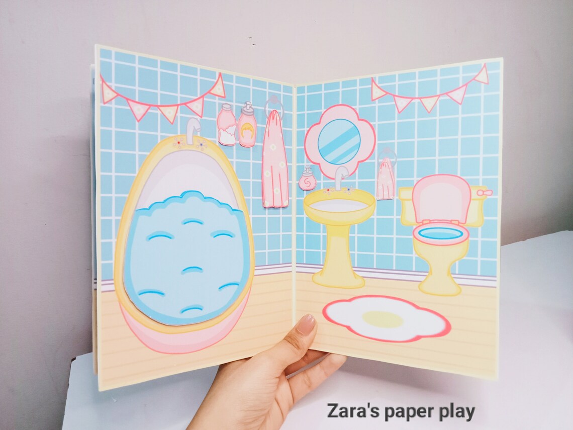 Printable Toca Boca Paper Doll House: Quiet Book Activity (PDF File ...