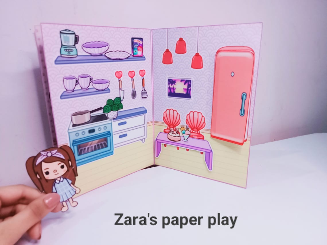 Printable Toca Boca House / Toca Boca Paper Craft / Paper Doll House ...