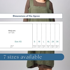 Cross Back Apron Sewing Pattern, Pinafore Apron A4/letter PDF Pattern ...