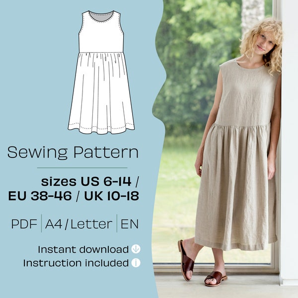 Linen Dress Pattern - Etsy