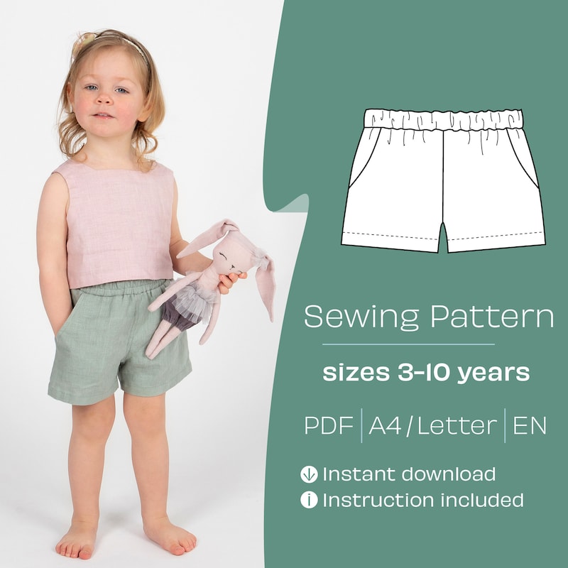 Girl Shorts Pattern - Etsy