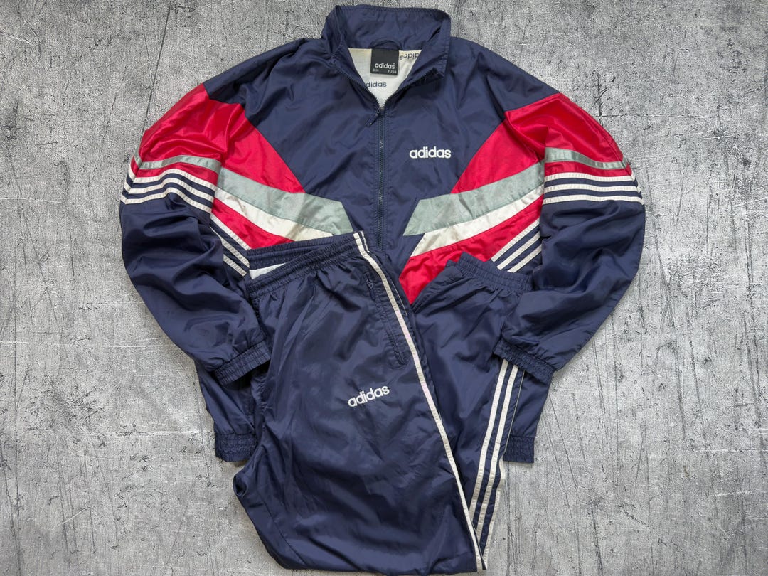 Vintage Adidas 90s Men's Tracksuit - Unisex Jogging Suit Running Sport ...