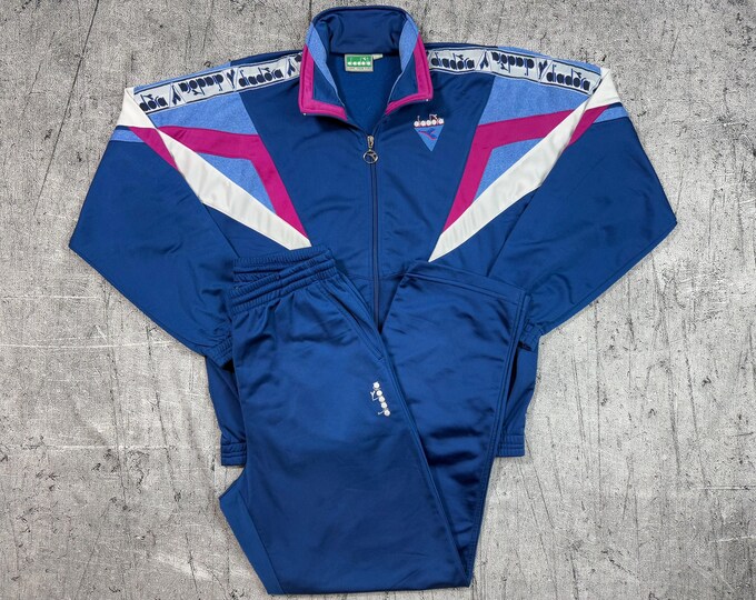 90s Diadora Italy Vintage Tracksuit - Unisex Retro Tracksuit Heritage ...