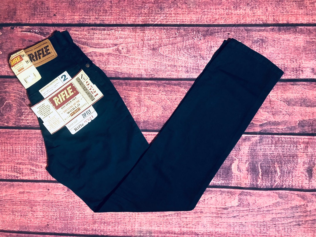 Vintage Pants Rifle 90s High Waisted Pants Black Pants Women's Made in Italy Slim Fit Pants ...