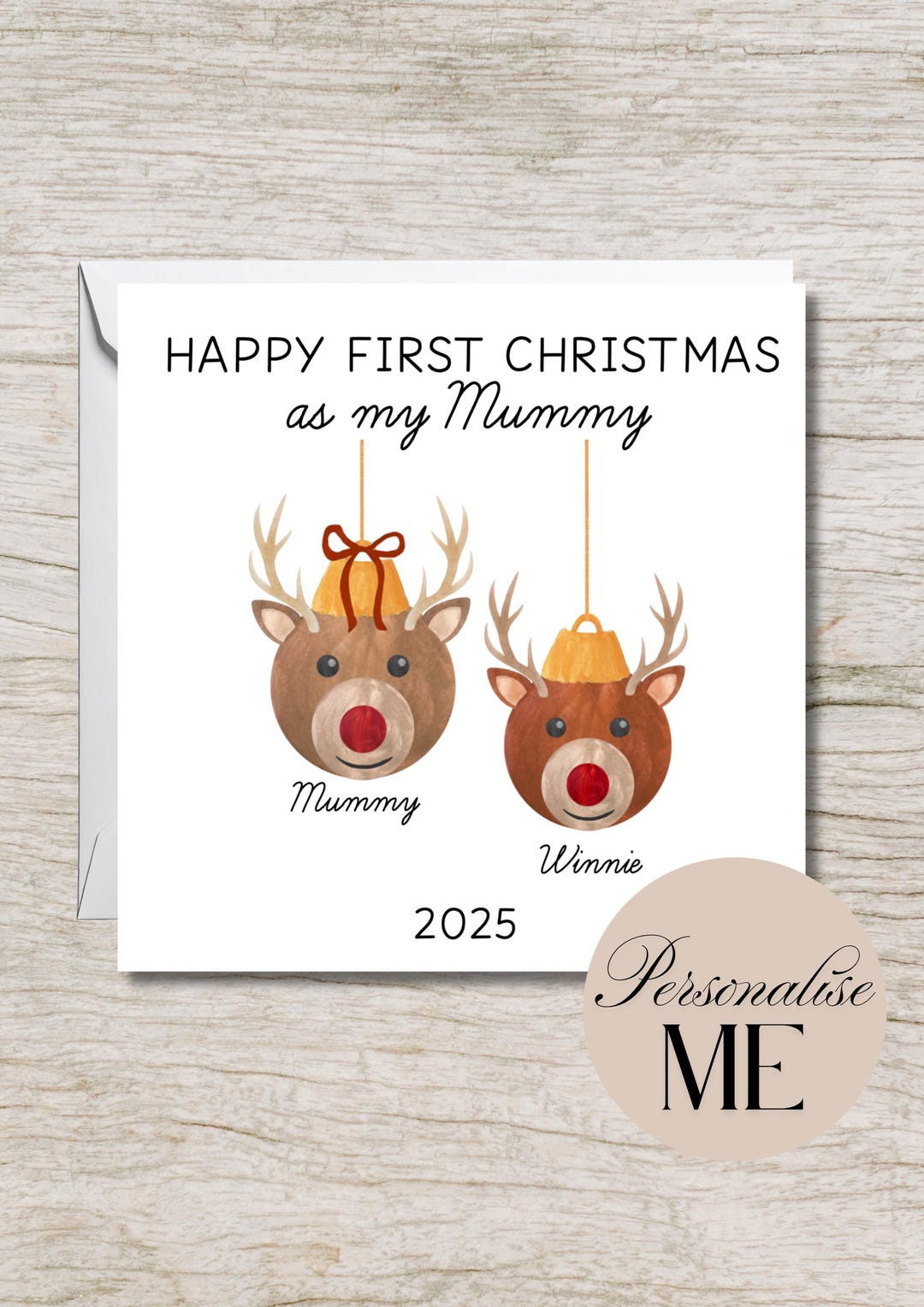 Mummy's First Christmas Card: Personalised - Etsy UK
