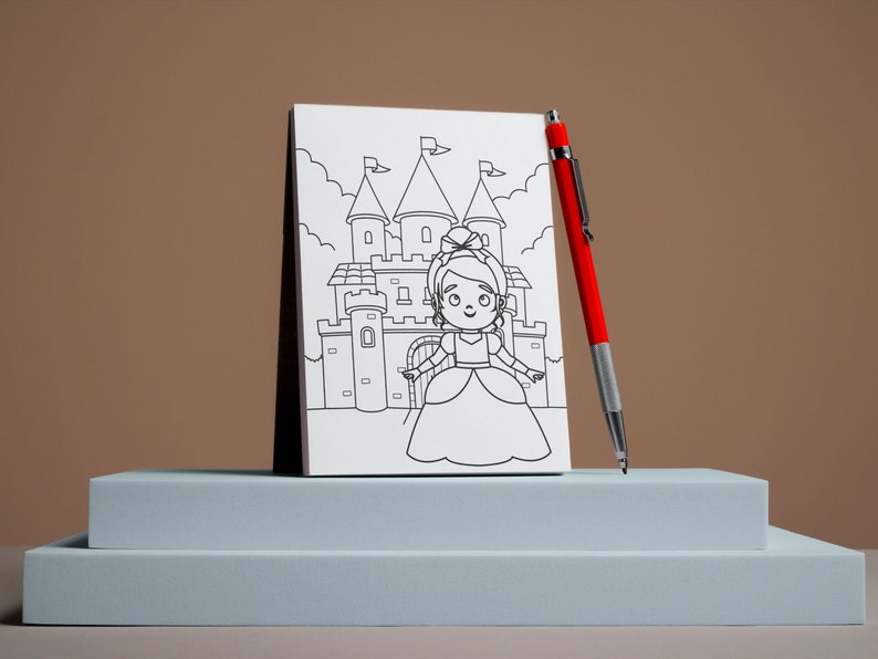 Princess Coloring Page, Kids Doodle Coloring Book, Ultimate Kid's ...