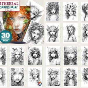 Spring Fairy Girls Coloring Book 100 Collection Bundle - Etsy
