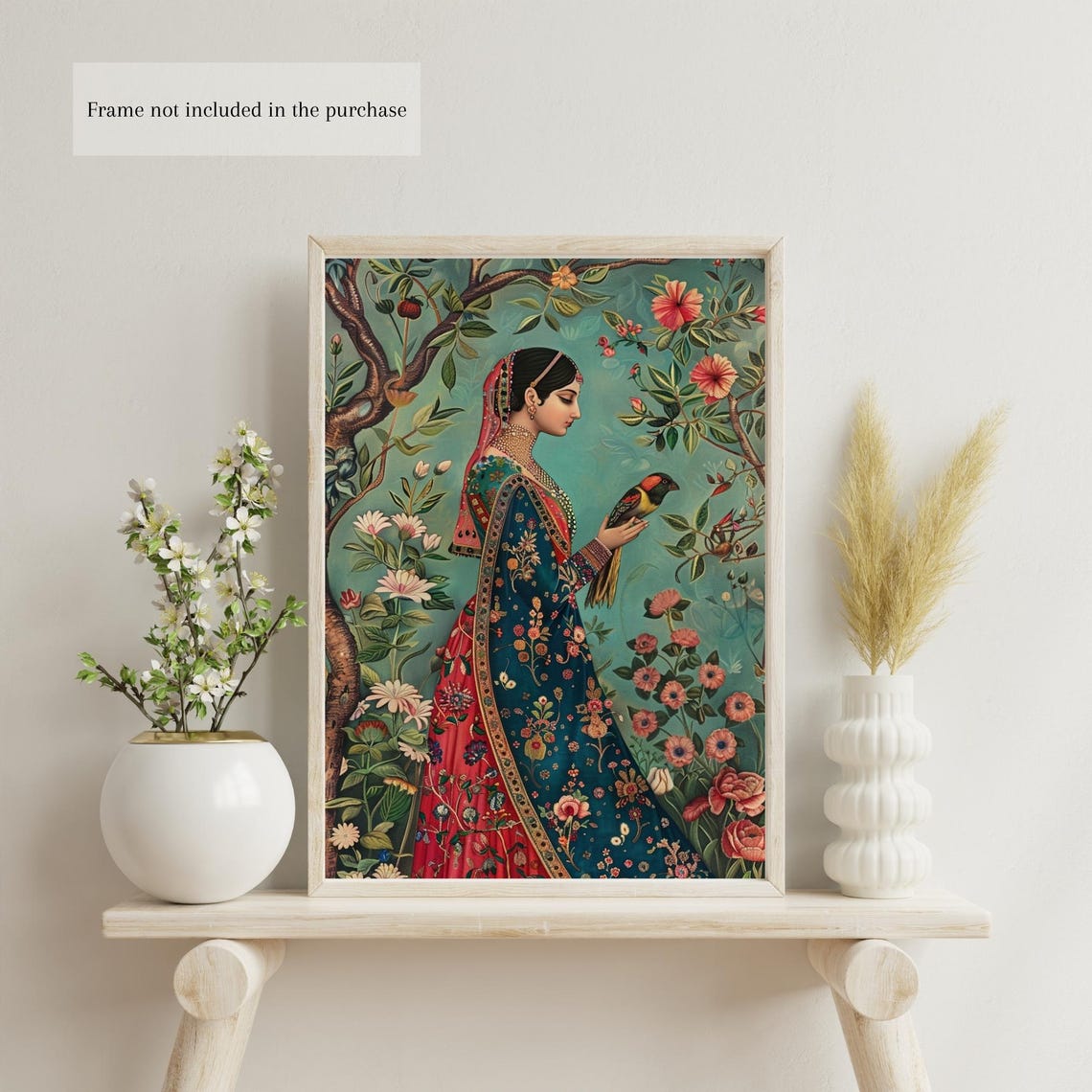 Mughal Wall Art, Indian Pakistani Decor, Islamic Wall Art, Vintage ...