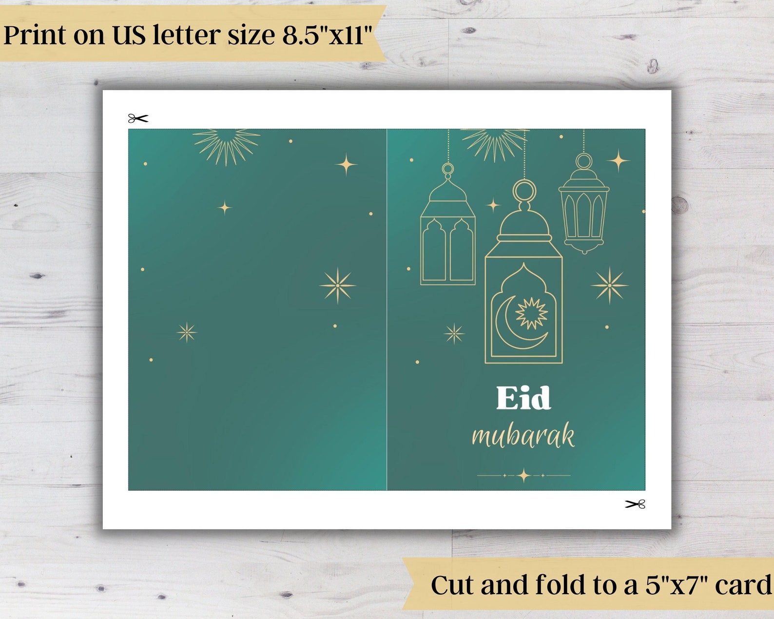Eid Mubarak Card, Printable Eid Card, Eid Greeting Card, Instant Download, Digital Eid Card - Etsy
