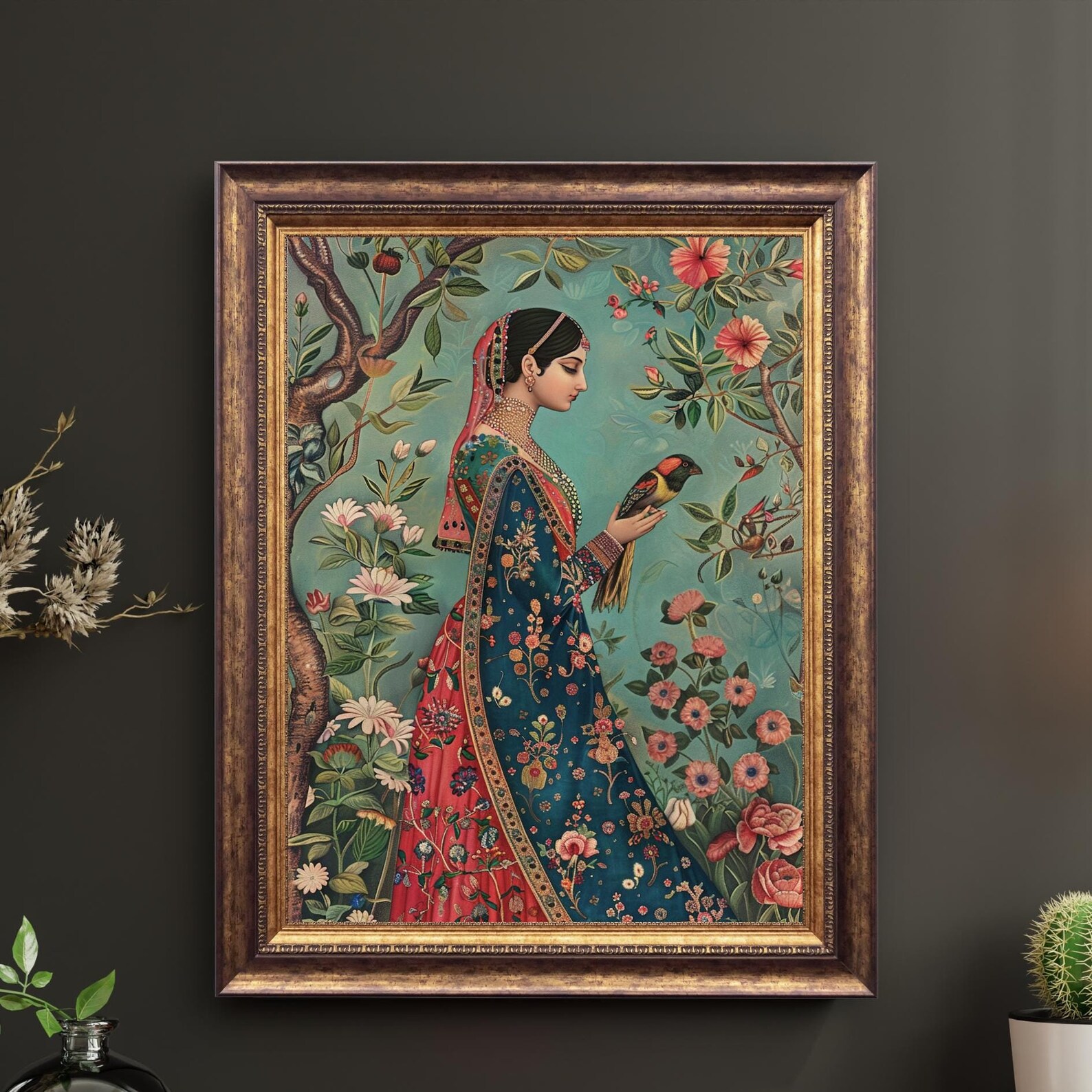 Mughal Wall Art, Indian Pakistani Decor, Islamic Wall Art, Vintage ...