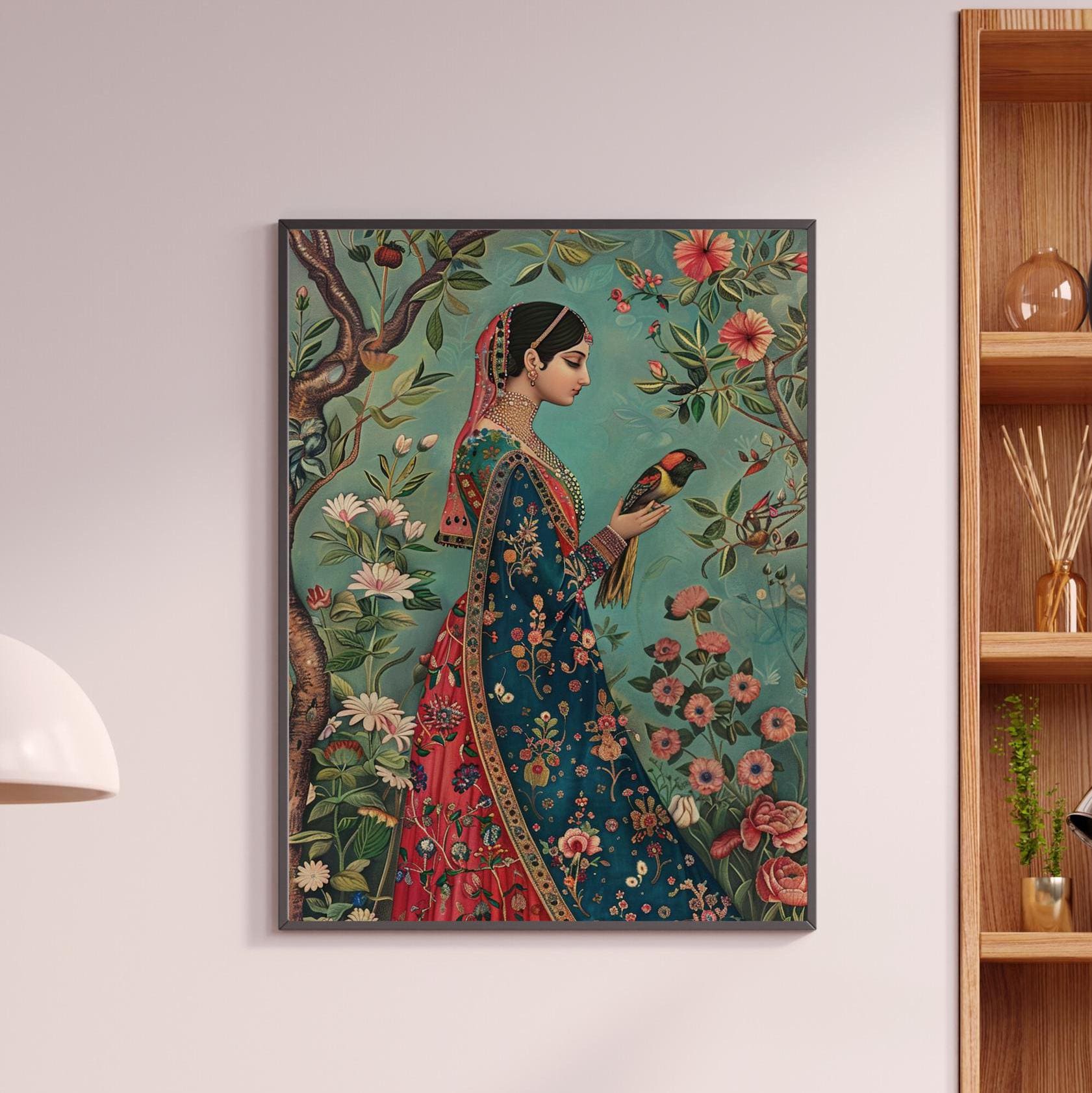 Mughal Wall Art, Indian Pakistani Decor, Islamic Wall Art, Vintage ...