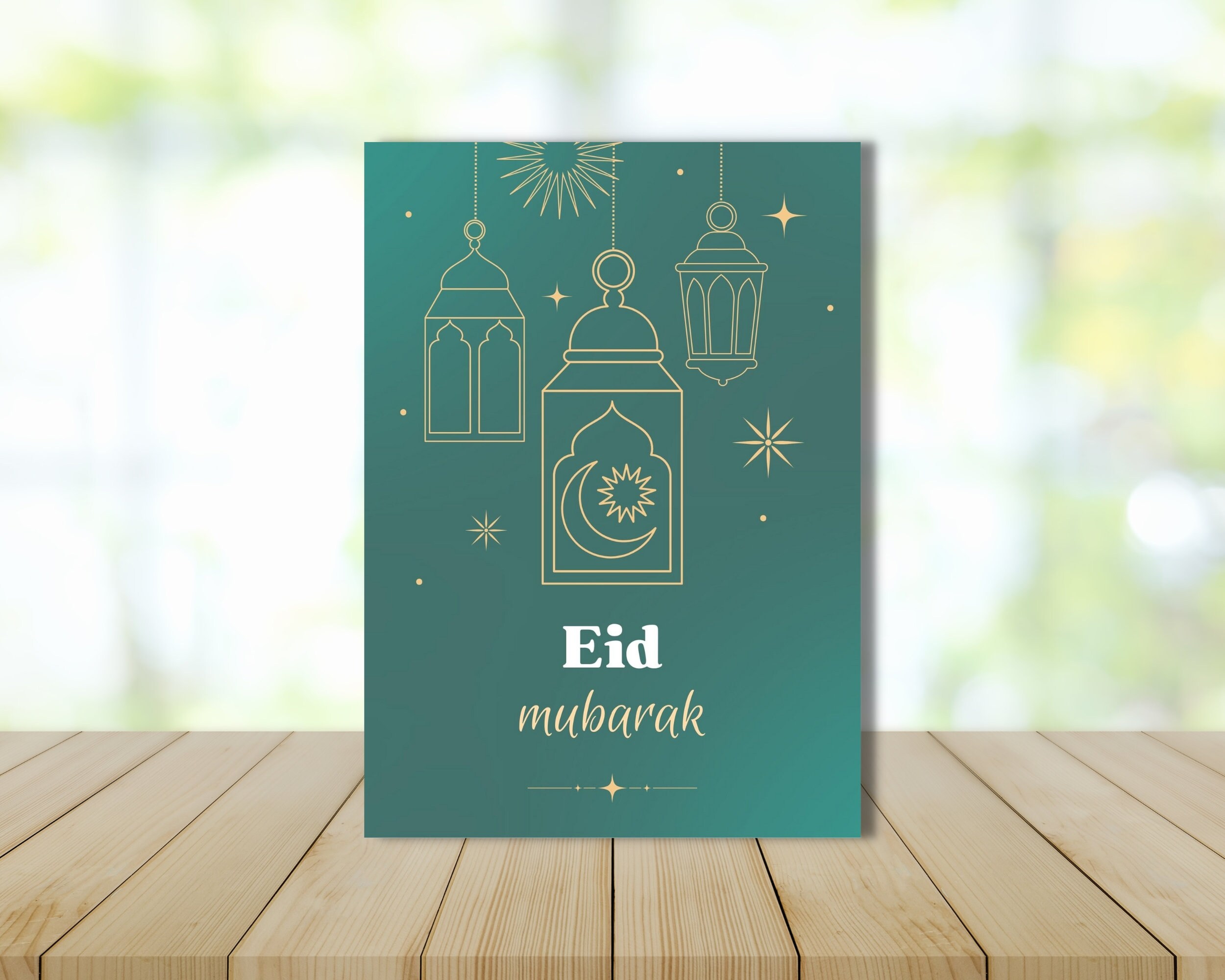 Eid Mubarak Card, Printable Eid Card, Eid Greeting Card, Instant ...