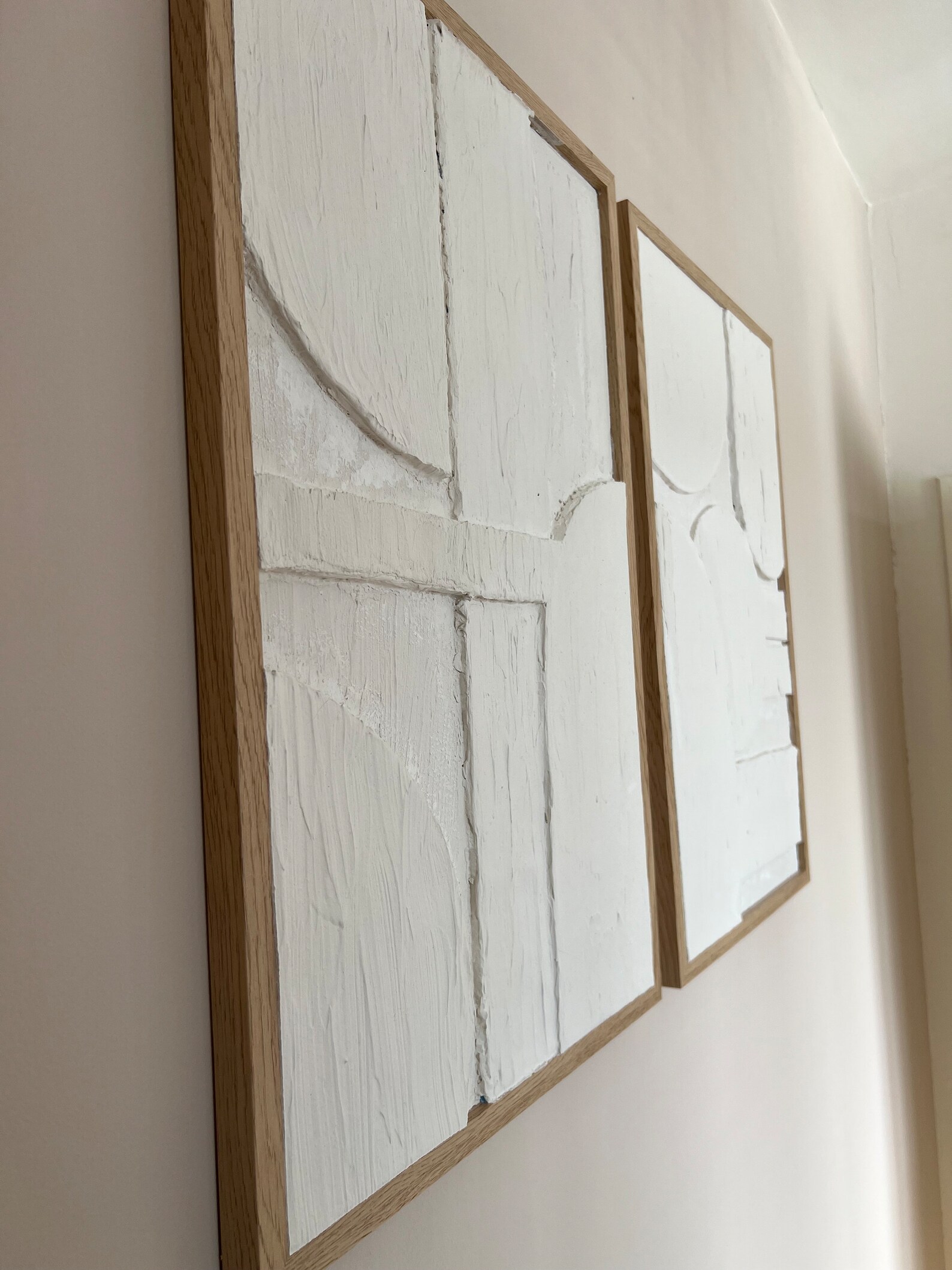 Modern Relief Abstract Painting Set - Japandi - Etsy