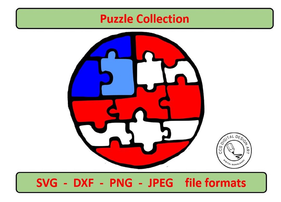 4th of July Circle Puzzle Svg Dxf Png Jpeg File July 4th - Etsy