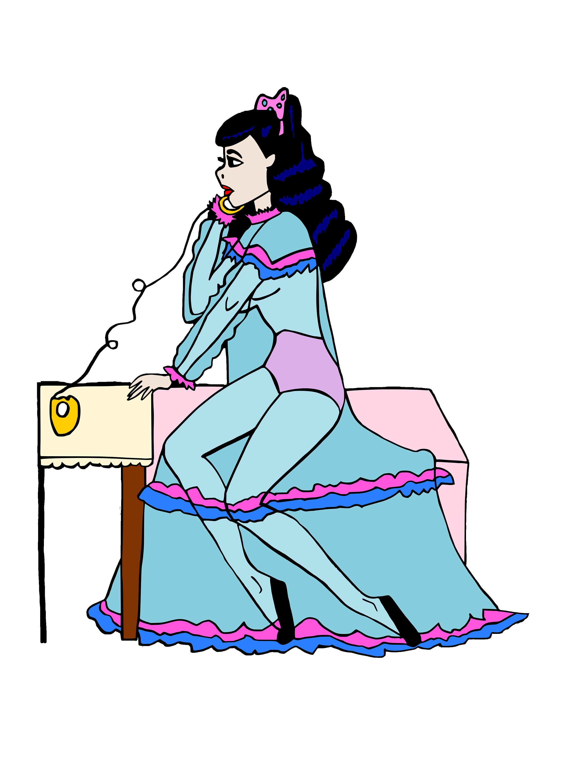 Vintage Woman Drawing Helena Collection Svg, Dxf, Png, Jpeg File, Lady ...