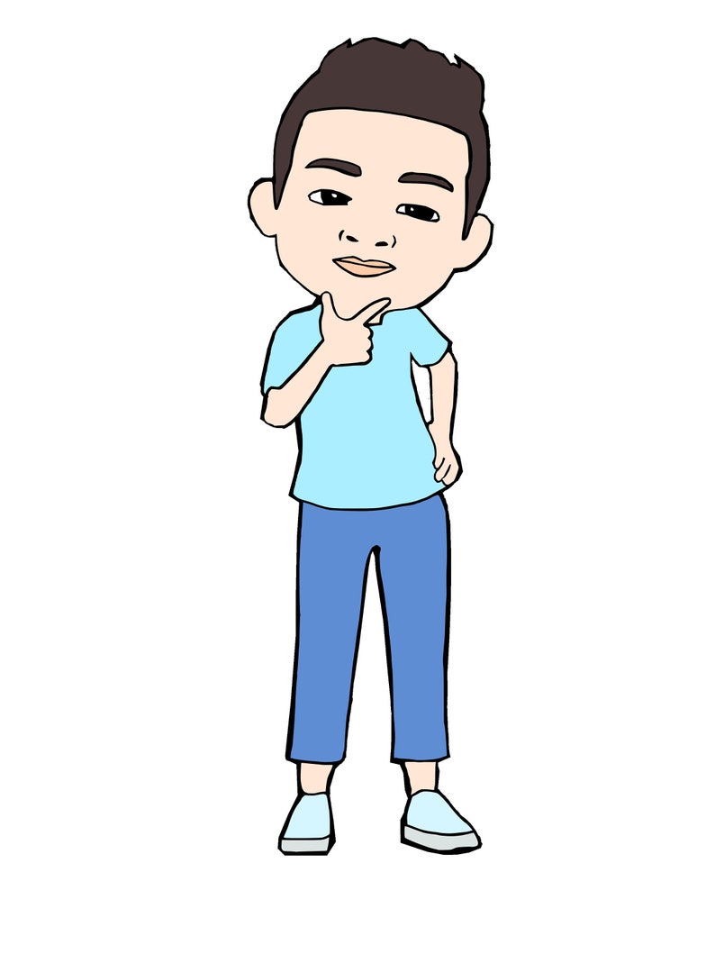 Boy Character Svg, Dxf, Png, Jpeg File, Boy Image Drawing, Boy Avatar ...