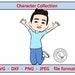 Boy Character Svg, Dxf, Png, Jpeg File, Boy Image Drawing, Boy Avatar ...