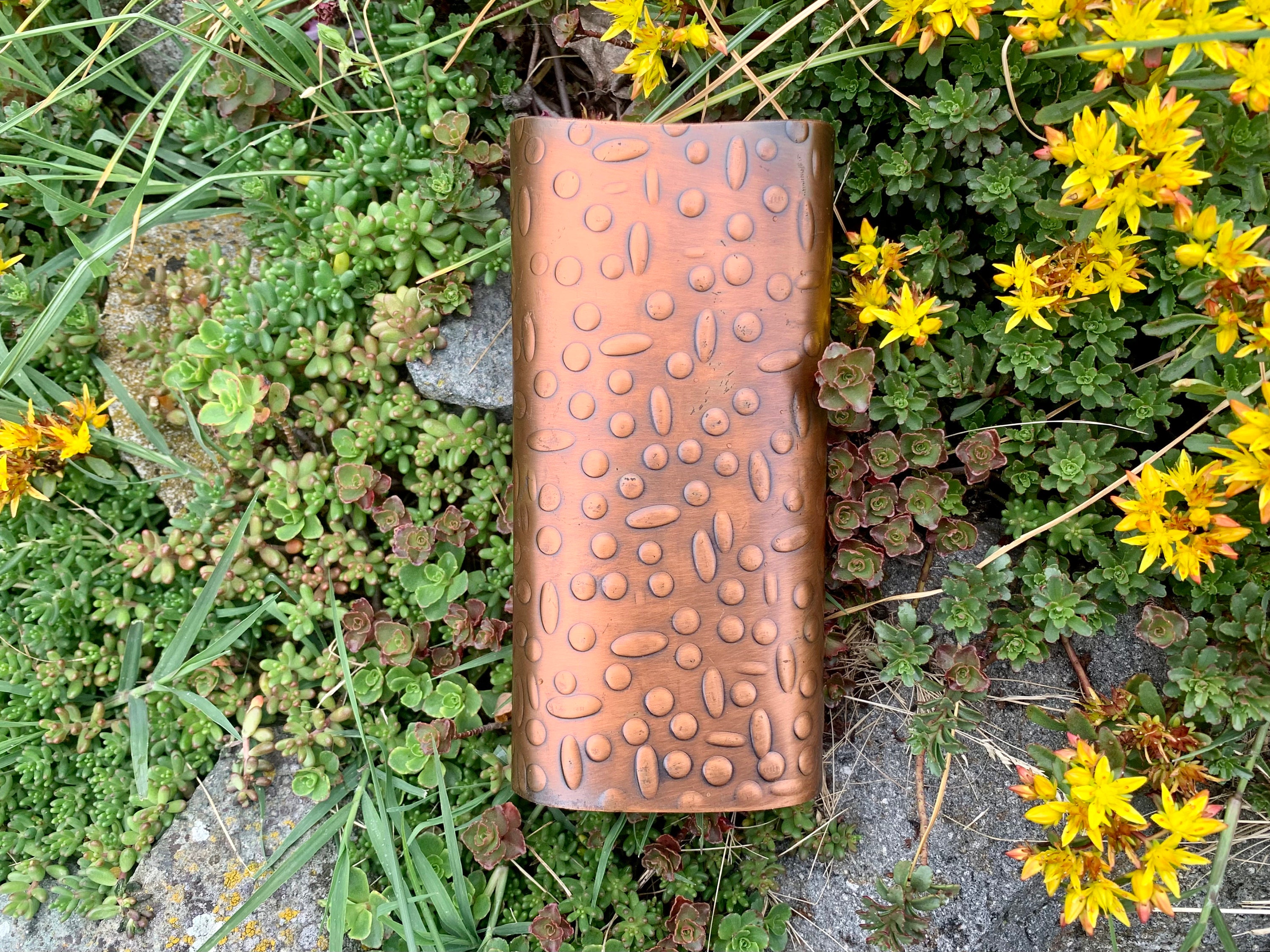 Unique Brass Copper Vase, Vintage Design. Mussbach Metall, Handerbeit ...