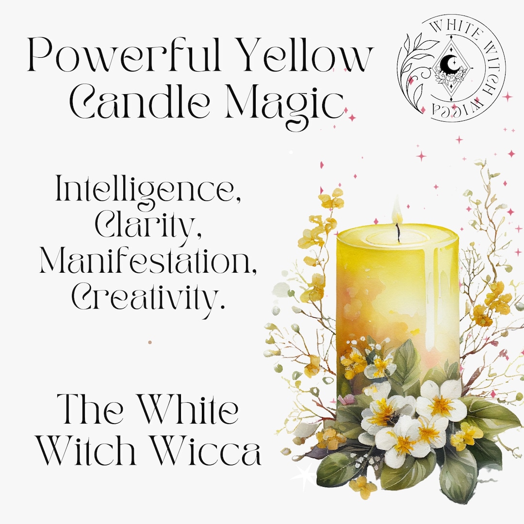Yellow Candle Magic Spell Intelligence, Clarity, Manifestation and ...