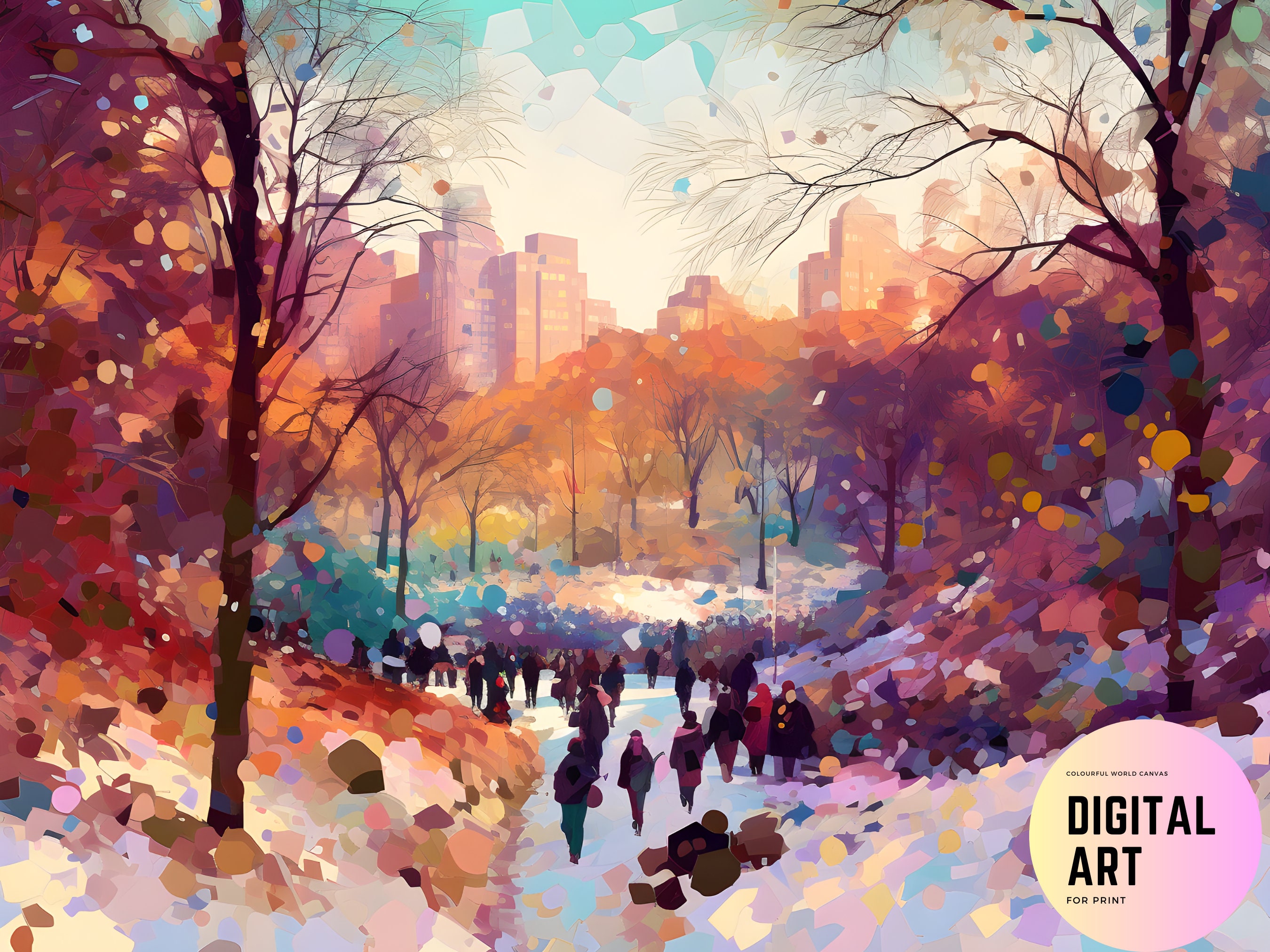 Central Park Digital Art for Print, Wall Art for Home Decoration, House ...