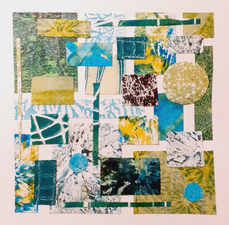 Handmade Collage Cards, Set of 4, Each One Unique - Etsy UK