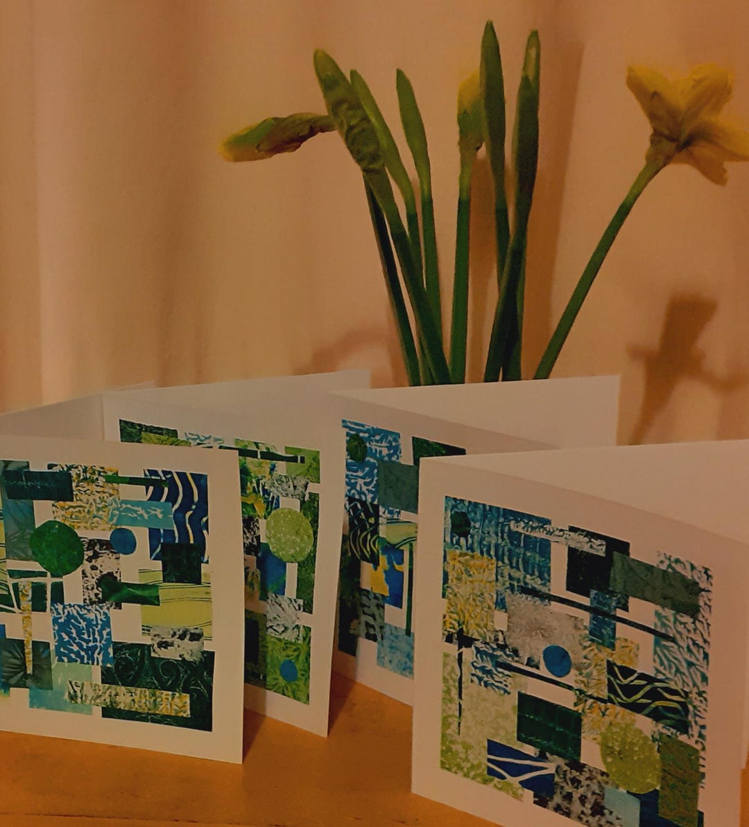 Handmade Collage Cards, Set of 4, Each One Unique - Etsy UK
