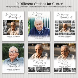 Memorial Photo Collage Poster: Celebration of Life Template (digital ...